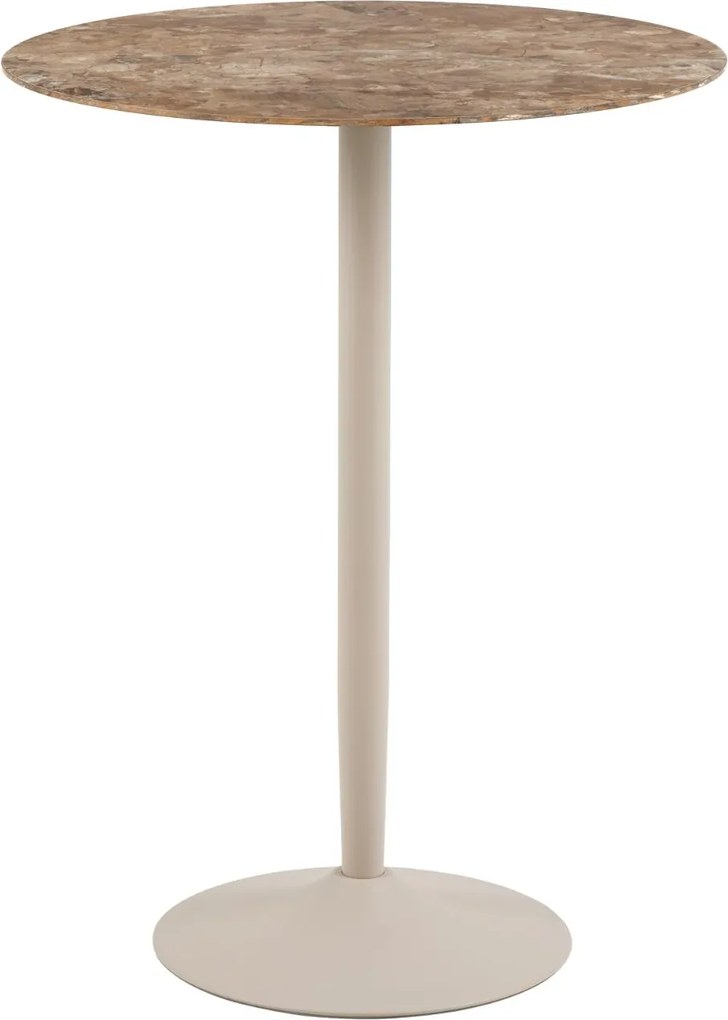 Keramický barový stůl Malta 105 cm béžový mramor