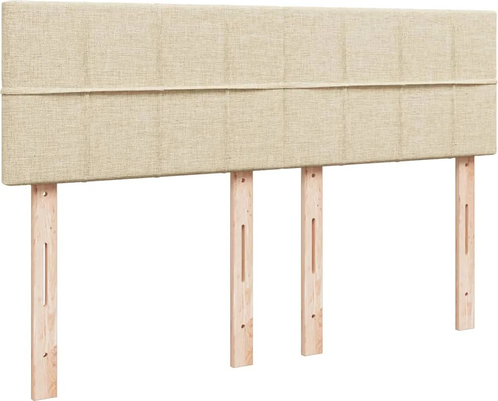 Box spring postel s matrací krémová 160x200 cm textil 3288244