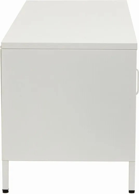 Bílý ocelový TV stolek 150x50x45 cm Acier – Premier Housewares