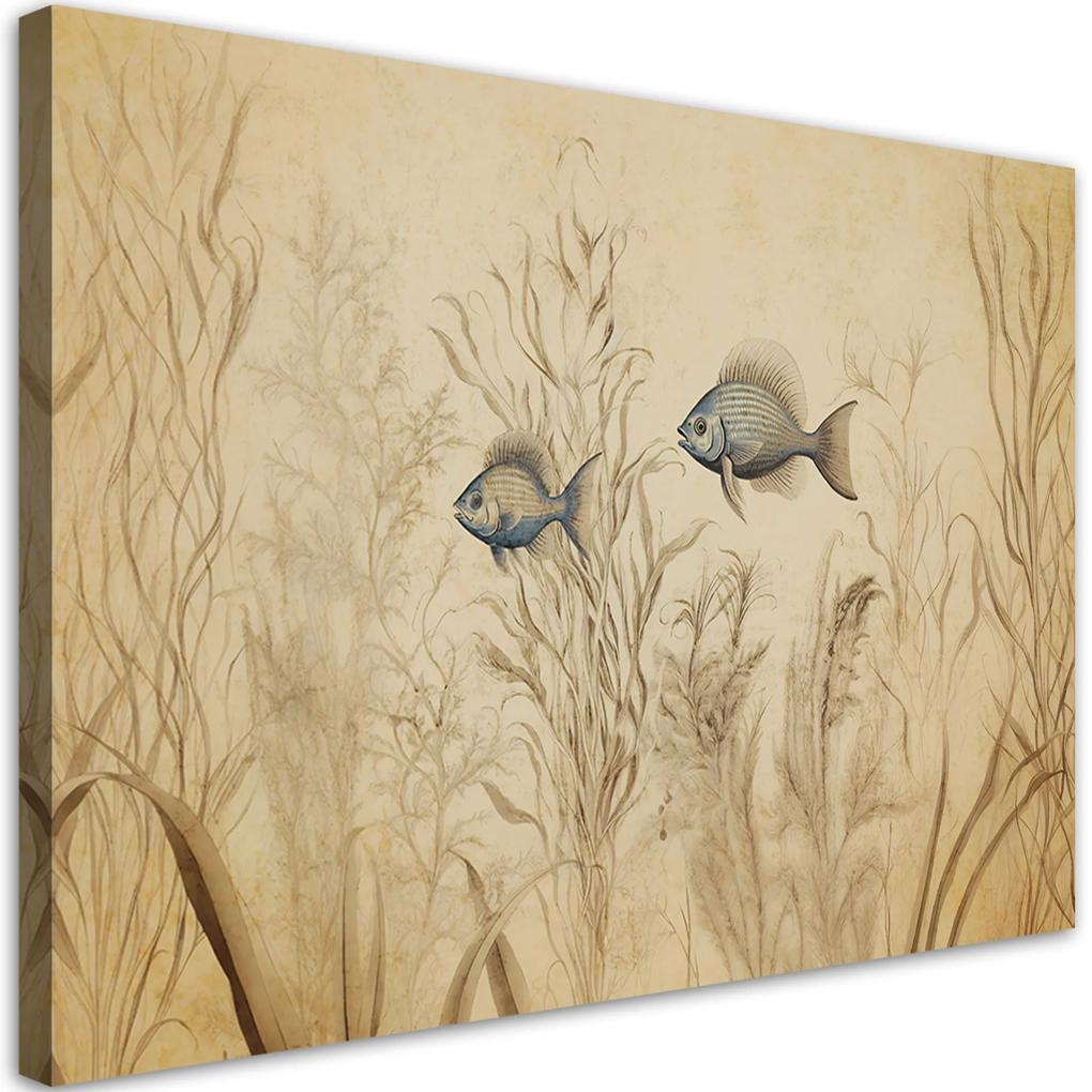 Gario Obraz na plátně Vodní rostliny s rybami Rozměry: 60 x 40 cm