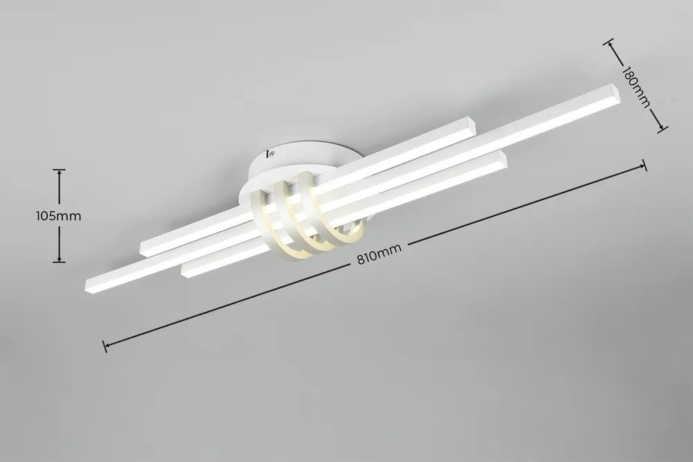 Bílé LED stropní svítidlo 18x81 cm Cinto – Reality