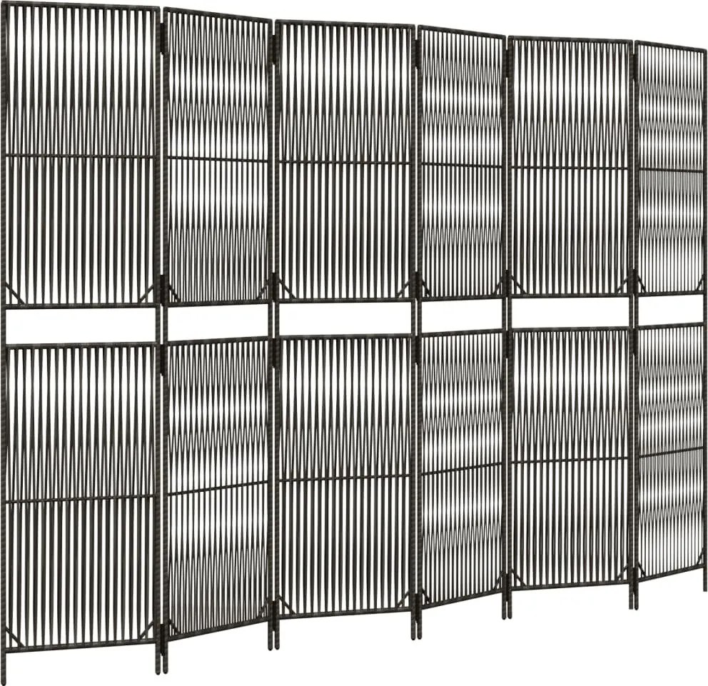 vidaXL Dělicí stěna 6 panelů polyratan [365402] Barva: Béžová