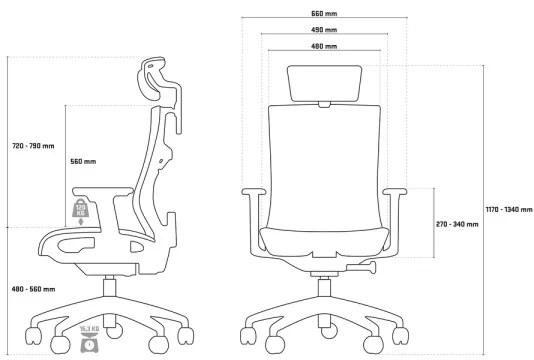 Yenkee - Kancelářská židle černá