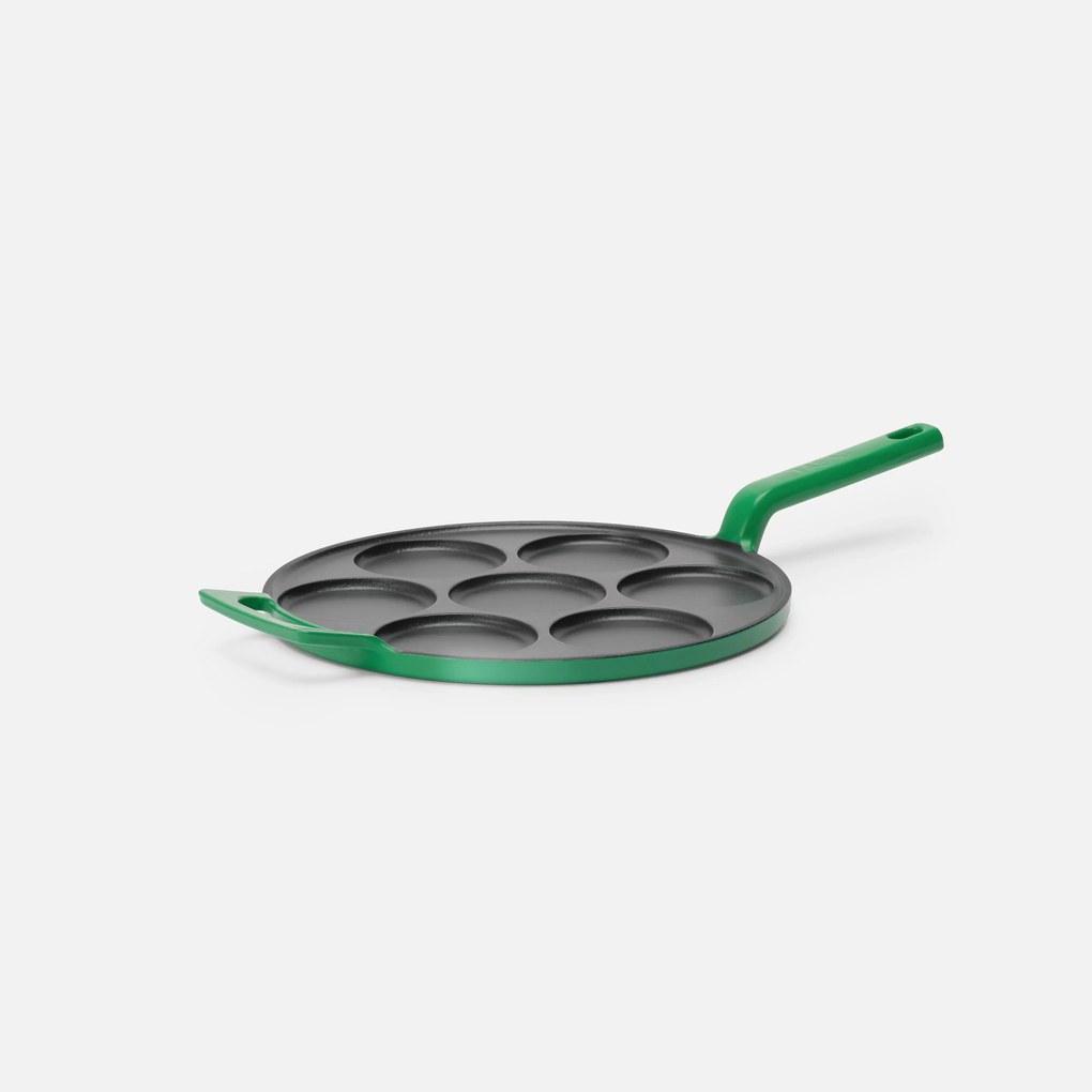 Fabini Pánev na lívance Mattia 3.0, ø 26 cm - Smaltovaná litinová pánev, lesklá zelená