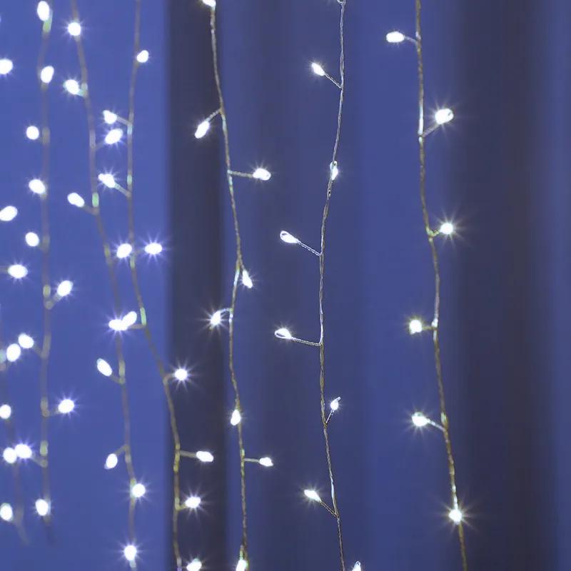 Vánoční LED světelný mikro závěs - 3m, 200 LED, různé barvy na výběr Barva: Studená bílá