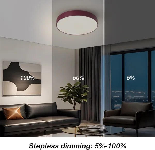 BRILAGI-LED Stm stropní svítidlo POOL LED/36W/230V 3000-6000K 30 cm burgundy+DO