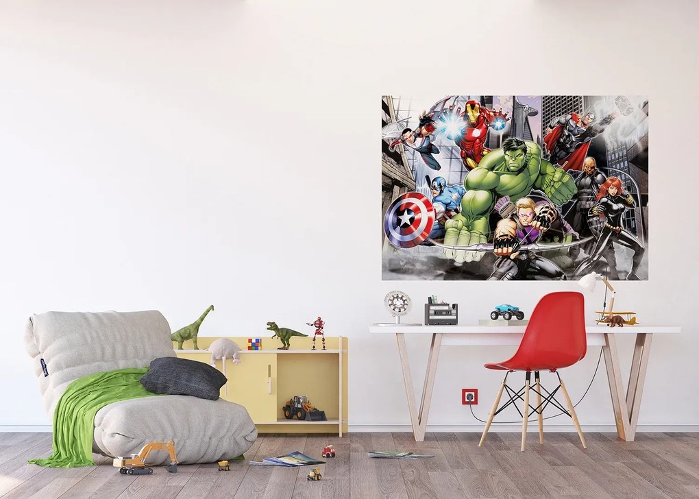 Dětská vliesová fototapeta na zed' Marvel Avengers Záchranná Mise, Disney | 155 x 110 cm | DFTDNM 5278