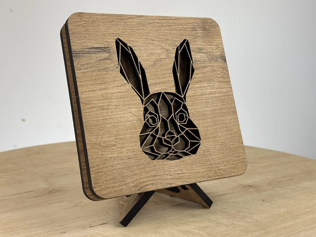 Li-Go "Hlava zajíce" lampa 19x19cm provedení povrchu: dub světlý