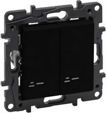 Legrand Niloé Step vypínač č.6+6 s podsvětlením černá 863518