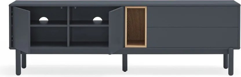 Tmavě šedý TV stolek 180x56 cm Corvo - Teulat