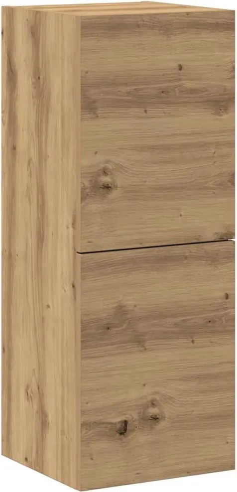 Sada 4 kusů nástěnné TV skříňka dub artisan kompozitní dřevo 3329018