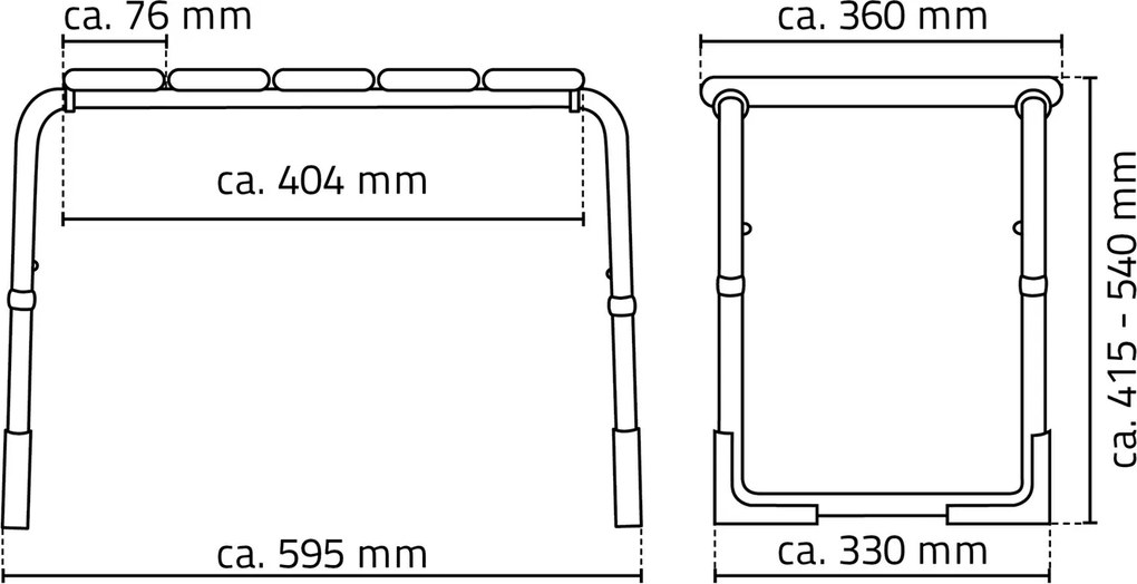 Ridder Ridder, HANDICAP koupelnová židle, nastavitelná výška, chrom/bílá, A172101