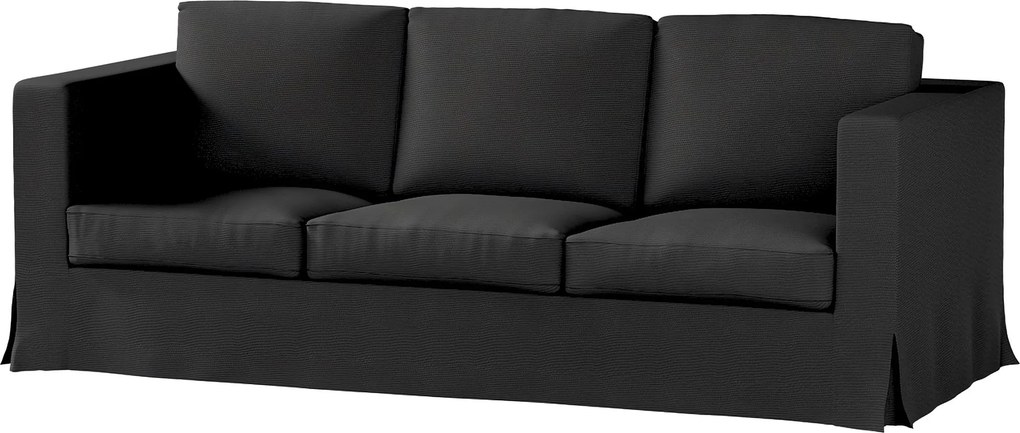 Potah na pohovku IKEA Karlanda 3-místná nerozkládací, dlouhý barva černá látka pletený vzor