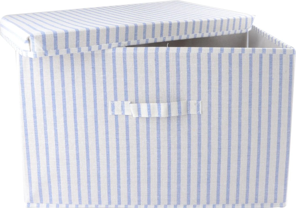 Sinsay - Skládací úložný box s pruhy - námořnická modrá