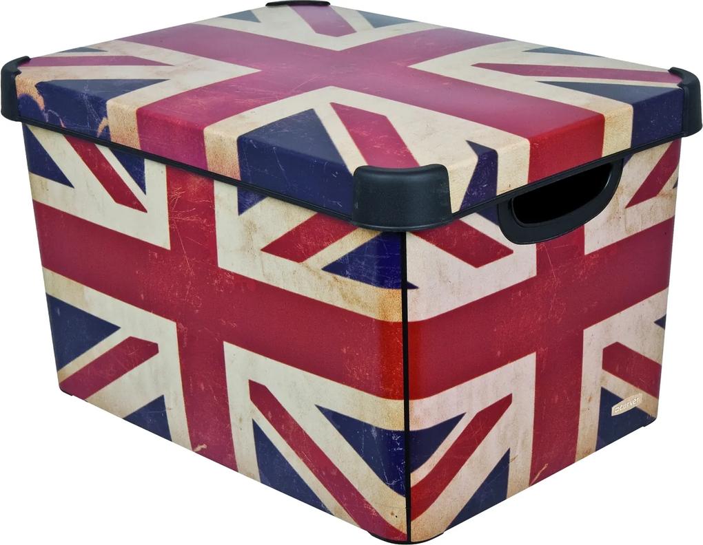 Curver L BRITISH FLAG Dekorativní úložný box 04711-D99