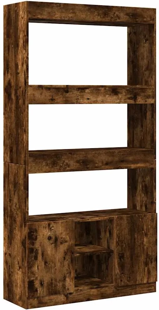Skříň highboard kouřový dub 92 x 33 x 180 cm kompozitní dřevo 3309622