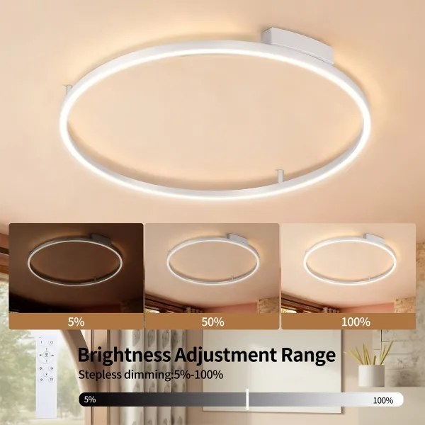 Brilagi - LED Stmívatelné svítidlo PORTOFINO LED/60W/230V pr. 80 cm stříbrná +DO