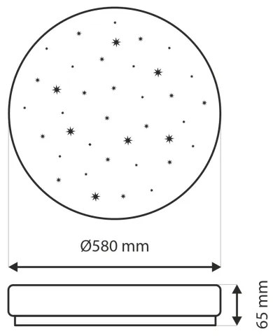LED Stmívatelné stropní svítidlo IPOLY LED/60W/230V 2700-6500K +dálkové ovládání