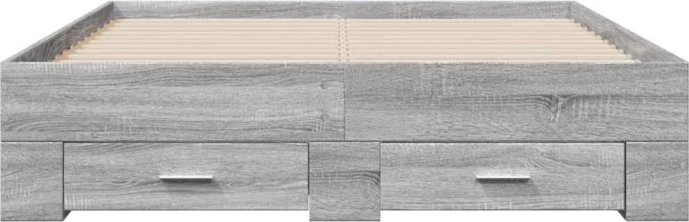 Rám postele se zásuvkami šedý sonoma 120 x 200 cm kompozit 3280396