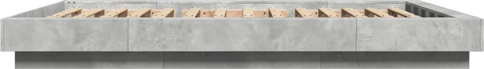 Rám postele betonově šedý 135 x 190 cm kompozitní dřevo 3281227