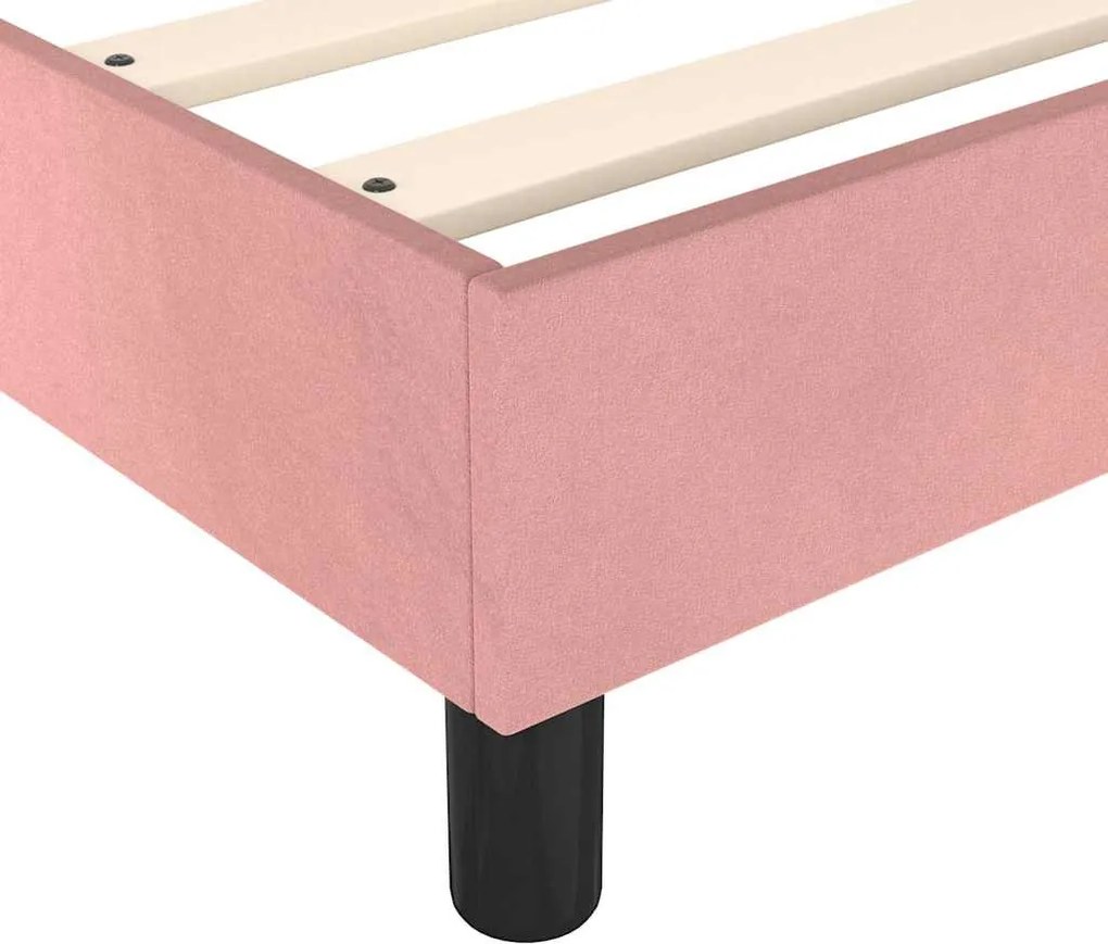 Rám postele s boxspringem růžový 80 x 200 cm samet 3121089