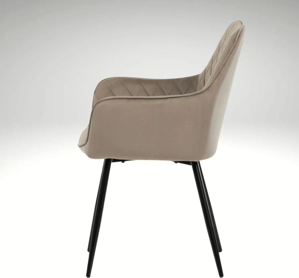 Vikio Jídelní set pro 4 osoby 160x90 cm dub noha U béžová židle s područkami VJS166-4CA