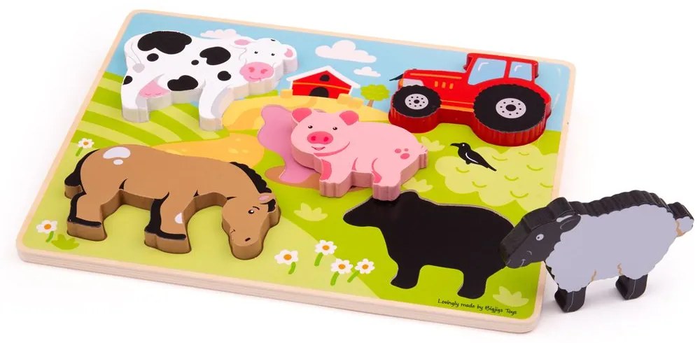 Bigjigs Toys Vkládací puzzle farma