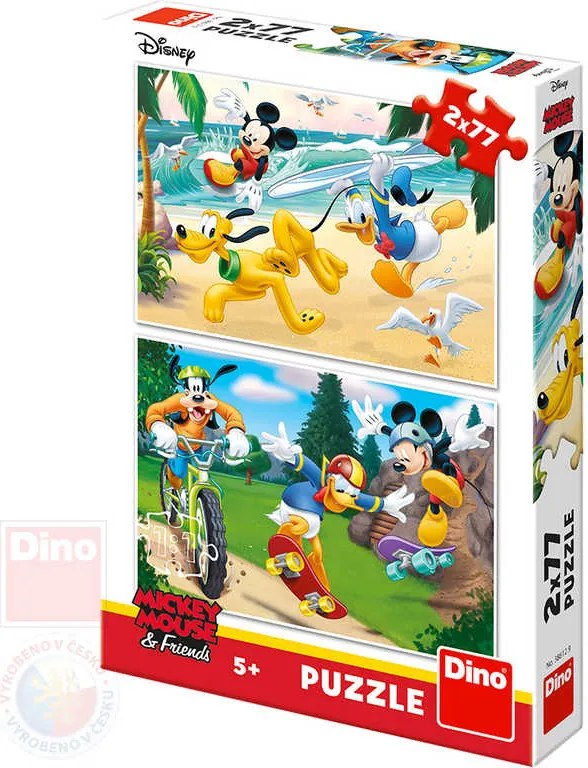 DINO Puzzle Mickey Mouse sportuje 26x18cm skládačka 2x77 dílků dn386129
