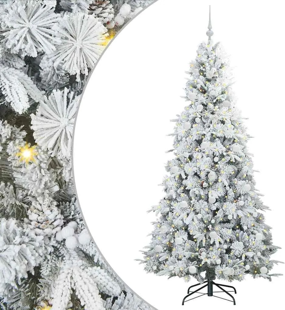 Umělý Skládací Vánoční Strom s stojanem Bílá 210 cm PE a PVC 3397500