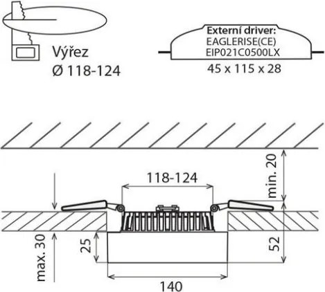 LED podhledové svítidlo McLED NIXO 18W 4000K neutrální bílá ML-412.062.33.0
