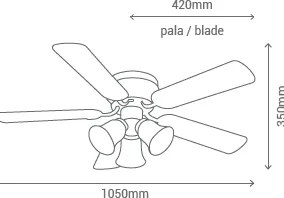 Sulion 075660 Westland stropní ventilátor