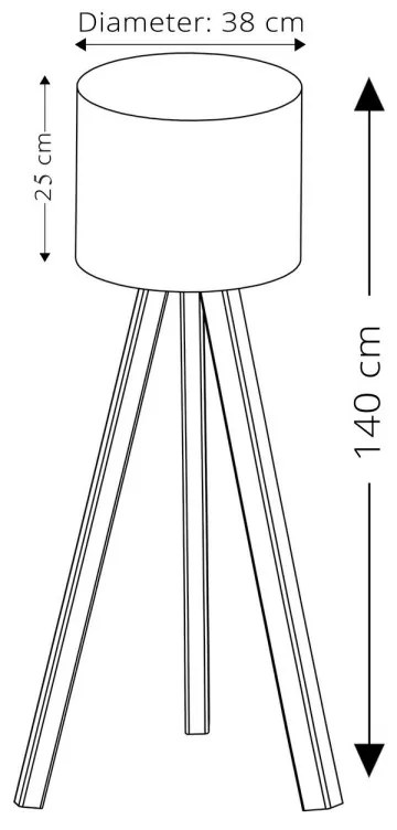 Stojací lampa AYD II 140 cm norková hnědá