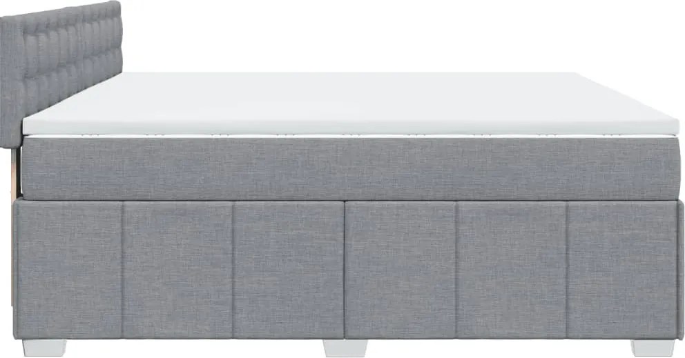 Box spring postel s matrací světle šedá 180 x 200 cm textil 3289461