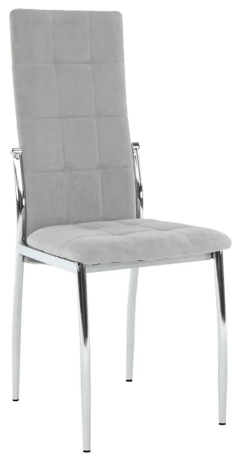 Židle, šedá látka / kov, ADORA NEW