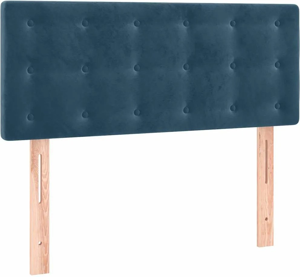 Box spring postel s matrací tmavě modrá 100x200 cm samet 3127719