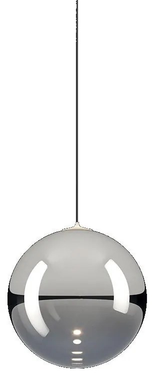 Lodes 17112 4027 Random Solo 14, závěs z chromového foukaného skla, 1x3W LED 2700K, prům.14cm