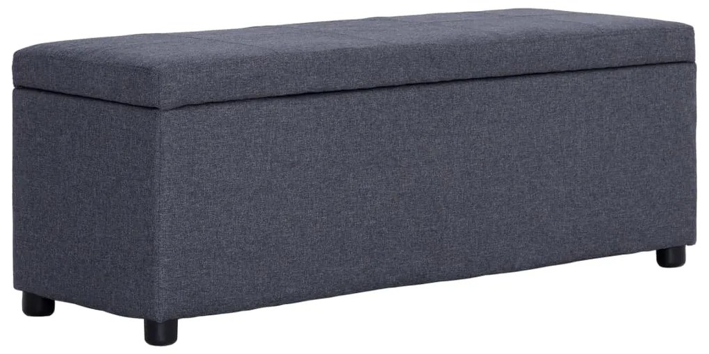 Lavice s úložným prostorem 116 cm světle šedá polyester 281318