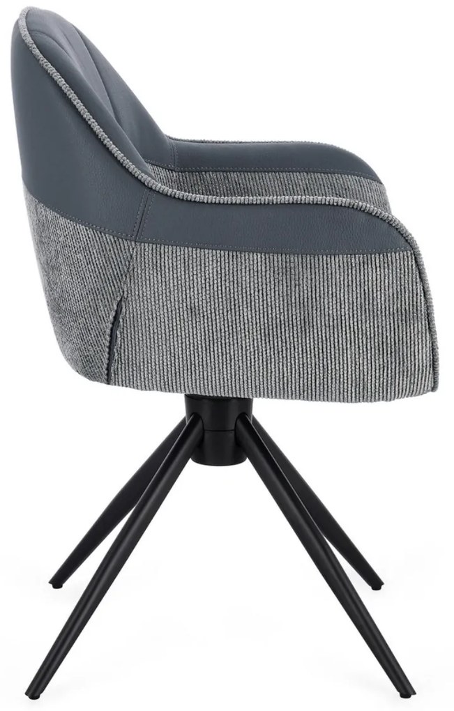 BIZZOTTO Otočné křeslo ISOTTA GREY 0733505