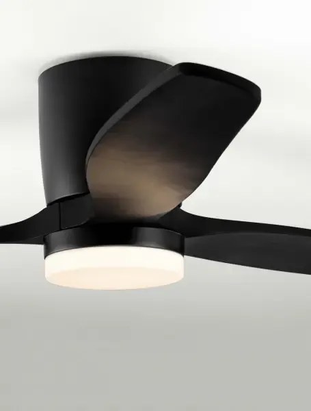 LED černo-dřevěné moderní stropní svítidlo Aloa s dálkovým ovládáním