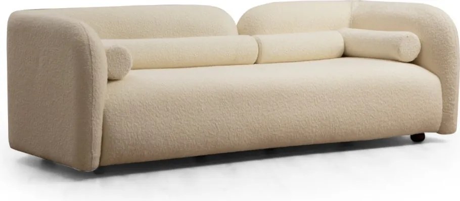 Třímístná pohovka Victoria 228 cm boucle krémová