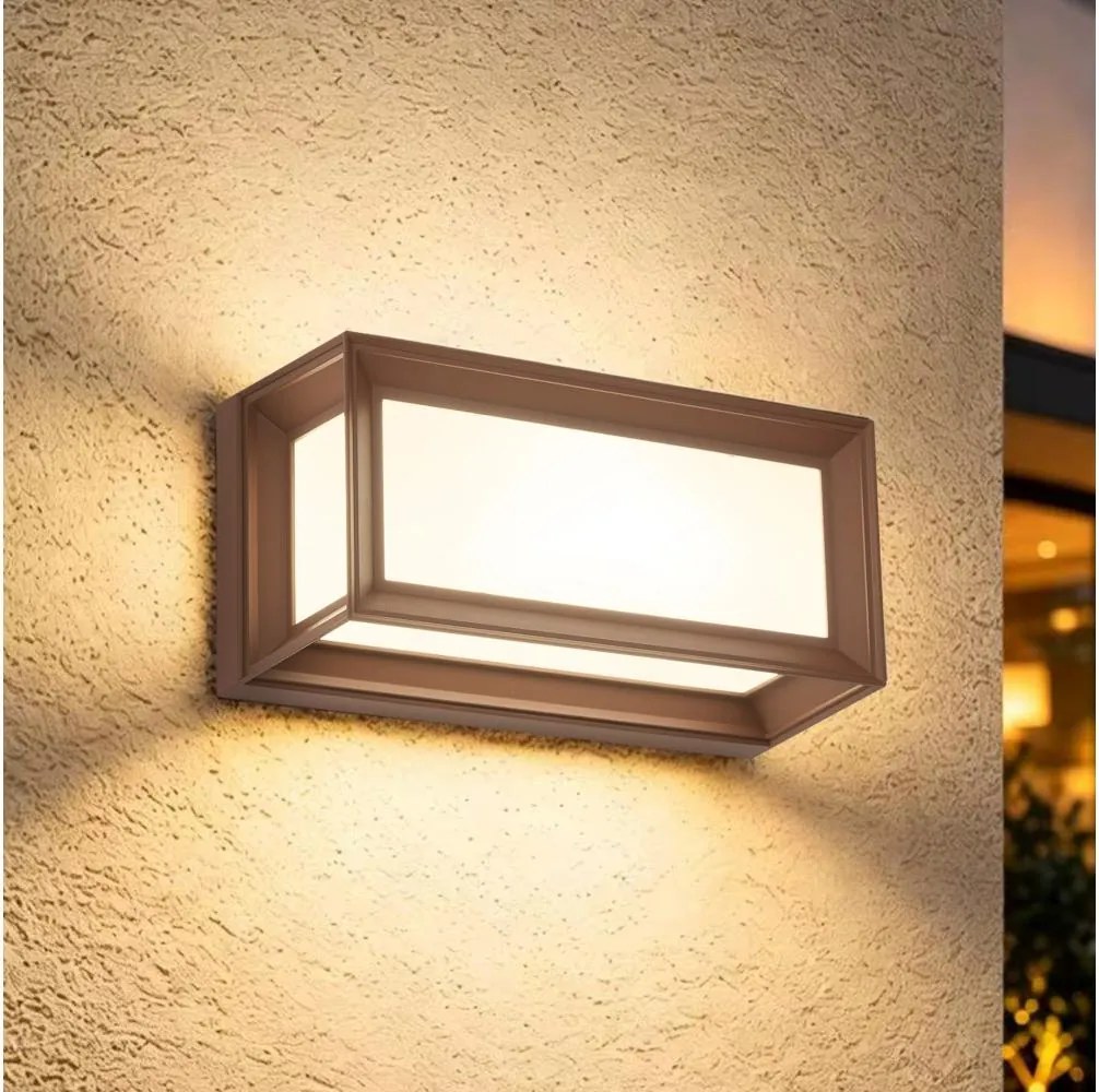 Brilagi - LED Venkovní nást. svítidlo se senzorem PARKER LED/12W/230V hnědá IP44
