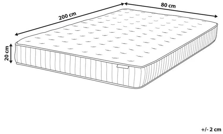 Kapesní pružinová matrace 80x200 cm střední DREAM Beliani