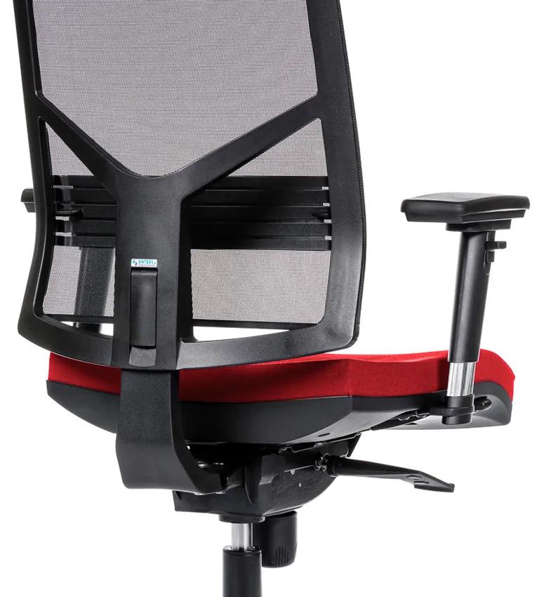 ANTARES kancelářská židle 1850 SYN Omnia ALU, nosnost 130 kg, Mechanika: SL s posuvem sedáku, Hlavová opěrka: Ne, Područky: AR08C PU, Kříž: Leštěný hliník. Židle je v plné výbavě.