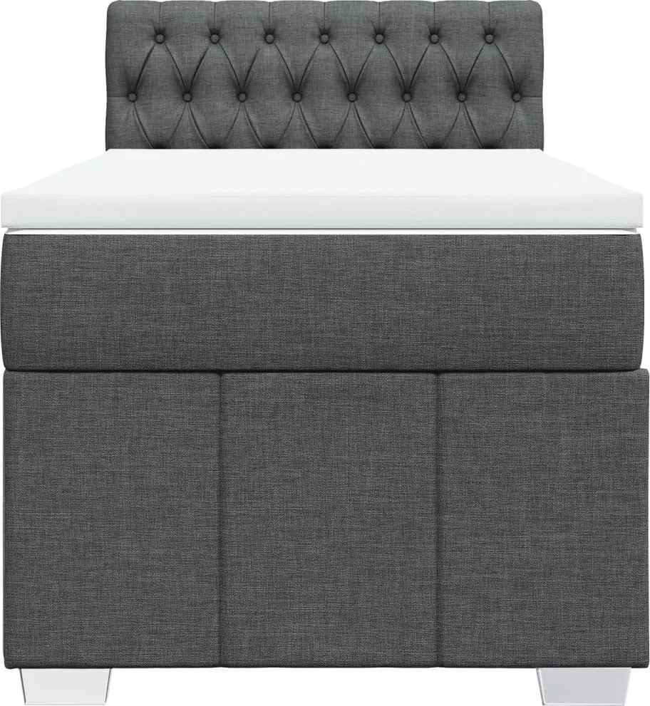 Box spring postel s matrací tmavě šedá 80 x 200 cm textil 3286903