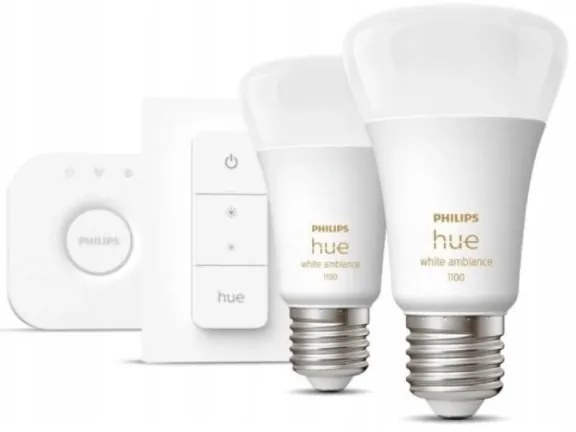 Základní sada Philips Hue WHITE AMBIANCE 2xE27/8W/230V + zařízení k propojení