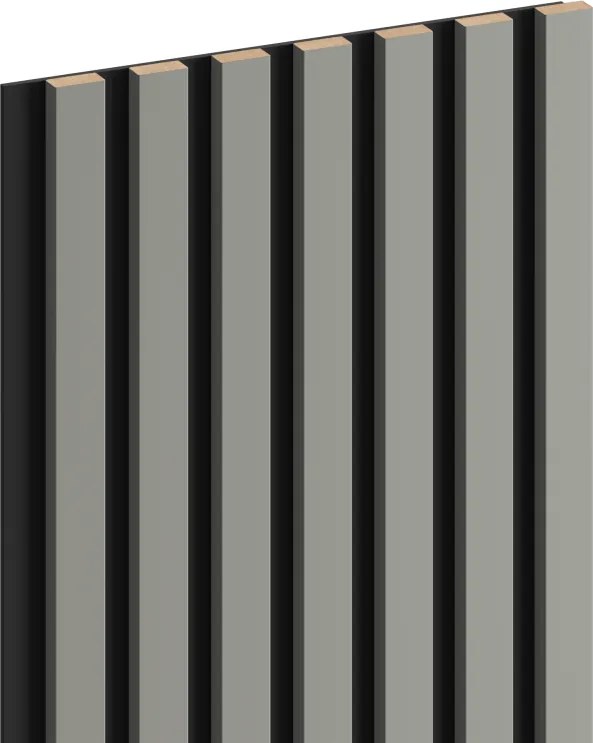 Mexen Lam-B, stěnové lamely 275 × 31,5 cm, HDF deska 4 mm, šedá matná, S100-275317-2812-052
