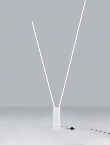LED bílá stojací lampa Kimolia