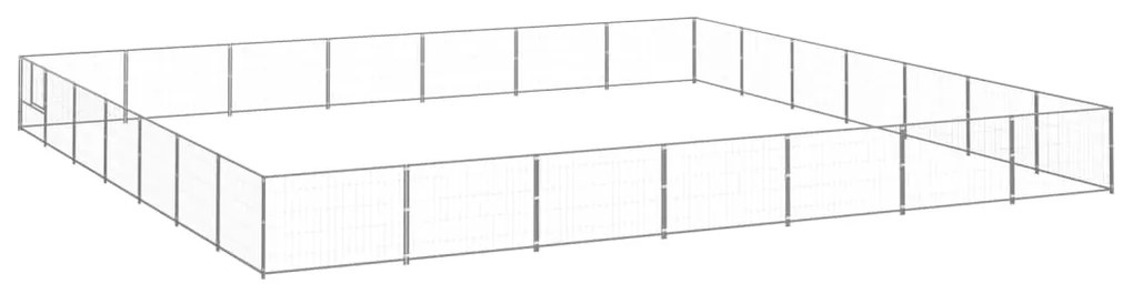 Psí kotec stříbrný 49 m² ocel