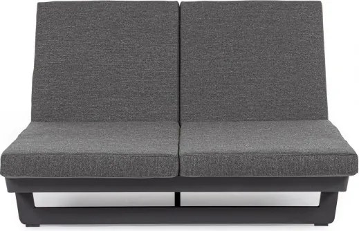 BIZZOTTO Dvoumístné zahradní lehátko INFINITY antracit 195x142 cm 0663437