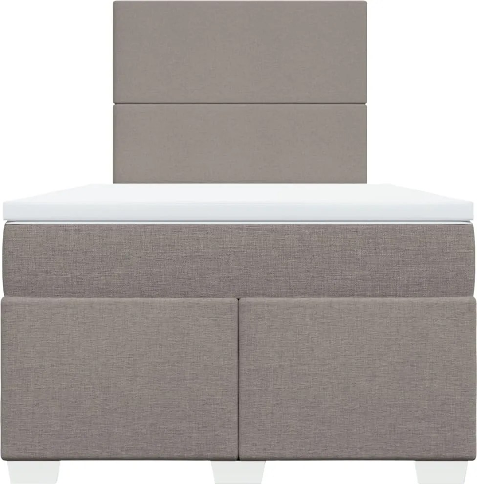 Box spring postel s matrací taupe 120x200 cm textil 3292752